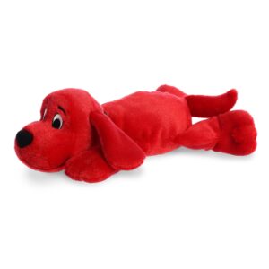 aurora® playful clifford® laying clifford stuffed animal - childhood nostalgia - lasting companionship - red 11 inches