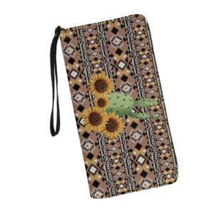 scrawlgod butterfly floral women leather wallets rfid blocking zip around credit card holder clutch purse wristlet strap