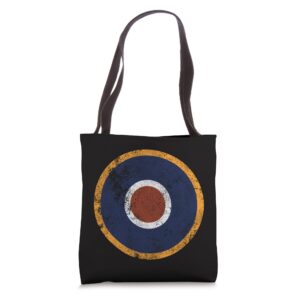 supermarine spitfire | raf type c1 vintage air force roundel tote bag