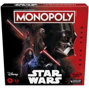 hasbro gaming monopoly: disney star wars dark side edition board game for families and kids ages 8+, gift, family game night