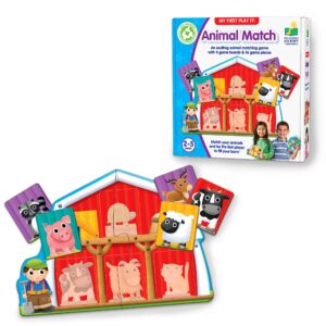 learning journey international my first play it - animal match - 4 playing boards and 16 matching game pieces, multicolor (138656)