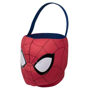 marvel spiderman medium plush easter basket, multi