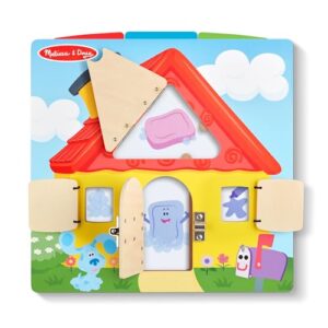 melissa & doug blue’s clues & you! wooden activity board with clue cards - fsc certified