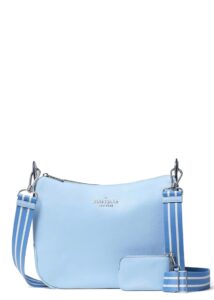 kate spade rosie crossbody bag zip pouch pebbled leather in ocean fog