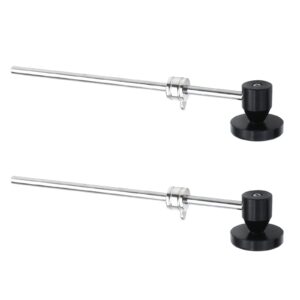 pastlla 2pcs bass drum pedals, black beater aluminum alloy hammer head percussion instrument accessory part