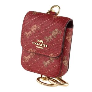 coach womens multi attachments case bag charm in horse and carriage dot print style no. c4305