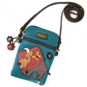 chala buffalo collection cross body bag (turquoise 5 x 7.5")