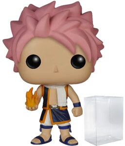 pop fairy tail - natsu funko pop! vinyl figure (bundled with compatible pop box protector case), multicolored, 3.75 inches