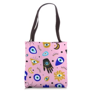 pattern evil eye charm for protection pattern evil eye 2024 tote bag