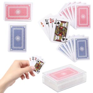 mini playing cards deck, small casino card games for kids, magic party favor, 2.5" inches (12-pack)