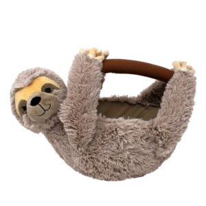 pti group sloth medium plush easter basket, multi,pg01552