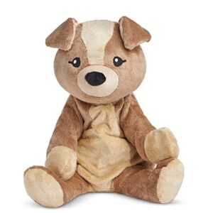 hugimals charlie the puppy 4.5 lb heavy cute weighted comfort plush large unscented self care stuffed animal for all ages - kids, teens and adults