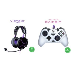 victrix gambit world's fastest licensed xbox controller, elite esports design with victrix pro af wired professional esports gaming headset