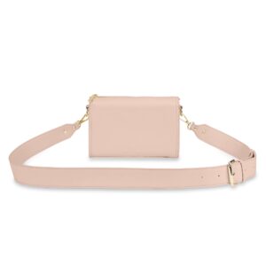 katie loxton zana womens medium vegan leather convertible crossbody handbag purse pale pink