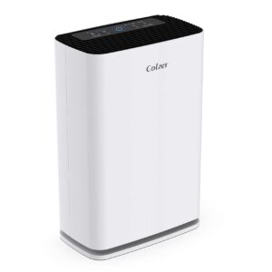 colzer 2500 sq. ft. hepa air purifiers for home large room 4-stage air filtration to clean 99.97% of hair, dust, smoke, odor for bedroom living room office