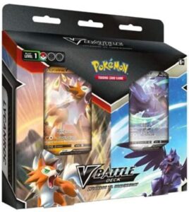 pokemon double battle deck bundle - corviknight v vs. lycanroc v: 128 cards