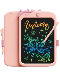 bravokids 10inch lcd writing tablet for kids, colorful toddlers toys drawing board, educational girlstoys, unicorn doodle board toys for 2 3 4 5 6 7 8 year old, boys birthday christmas gifts