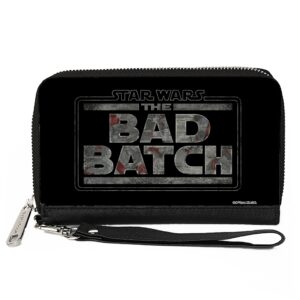 buckle-down women's pu zip around wallet rectangle-star wars the bad batch, 7.5"x4.5"