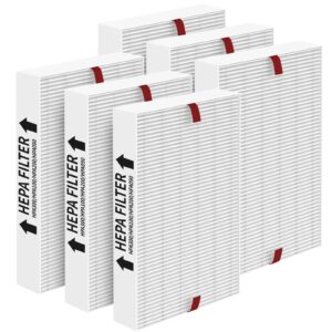 6 packs h13 true hepa replacement filter r compatible with hpa100 hpa200 hpa300 air puri-fier