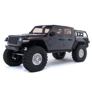 axial rc truck 1/10 scx10 iii jeep jt gladiator rock crawler with portals rtr (batteries and charger not included), gray, axi03006bt1