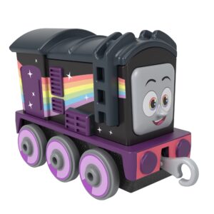 fisher-price thomas and friends rainbow diesel push-along toy train for kids ages 3 and up