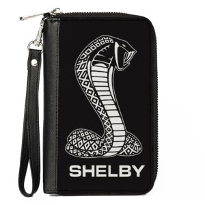 buckle-down women's pu zip around wallet rectangle-shelby, 7.5"x4.5"