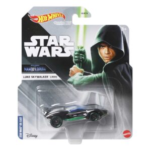 star wars hot wheels character cars luke skywalker diecast car (jedi)