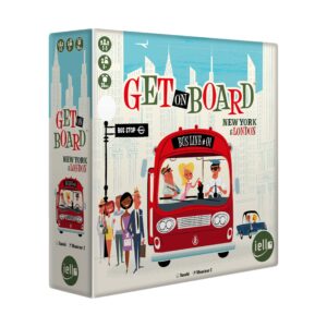 iello: get on board: new york & london, a flip & write game, clever & original, 30 minute play time, 2 to 5 players, for ages 8 and up