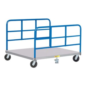 little giant pds48-6ph2fl-2h pallet dolly with double end rack and dual floor locks, 3600lbs load capacity, 48" width, 48" length