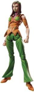 medicos jojo’s bizarre adventure part 6: ermes costello chozokado super action statue figure, multicolor