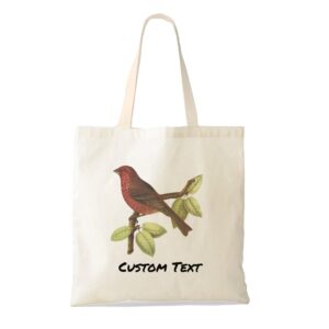 dancinggoods personalized bird cotton tote bag with handle for animals lovers series 4, canvas bag