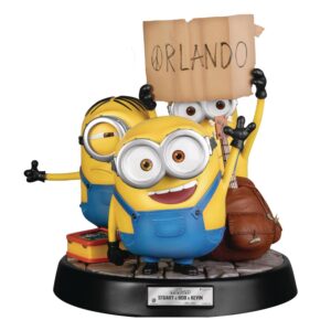 beast kingdom minions: stuart, bob, and kevin mc-041 master craft statue, multicolor