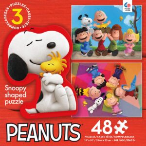 ceaco - 3 in 1 multipack - peanuts - (3) 48 piece jigsaw puzzles