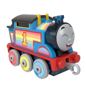 thomas & friends fisher-price rainbow push-along toy train for kids ages 3 and up