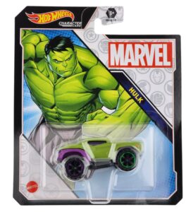 hot wheels character cars, marvel hulk, toy vehicle for kids aged 3 and up