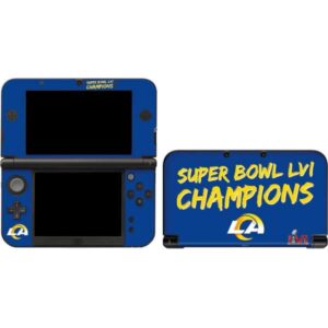 skinit decal gaming skin compatible with 3ds xl 2015 - officially licensed nfl super bowl lvi champions rams design