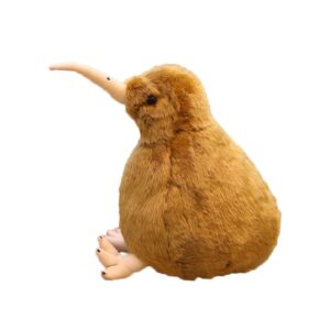 zhidiloveyou kiwi bird stuffed animal kawaii plush cute toy for kids adults (7.87", brown)