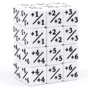 24 pieces dice counters token dice, d6 dice cube loyalty dice compatible with mtg ccg, card game accessories