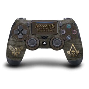 head case designs officially licensed assassin's creed wood and gold chest black flag graphics vinyl sticker gaming skin decal cover compatible with sony playstation 4 ps4 dualshock 4 controller