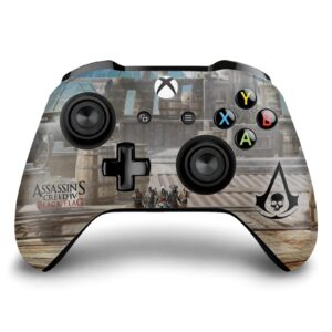 head case designs officially licensed assassin's creed group key art black flag graphics matte vinyl sticker gaming skin decal cover compatible with xbox one s/x controller