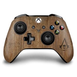 head case designs officially licensed assassin's creed wood and metal chest black flag graphics vinyl sticker gaming skin decal cover compatible with xbox one s/x controller