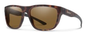 smith barra sunglasses with chromapop lenses - polarized sunglasses - for men & women - matte tortoise chromapop glass polarized brown