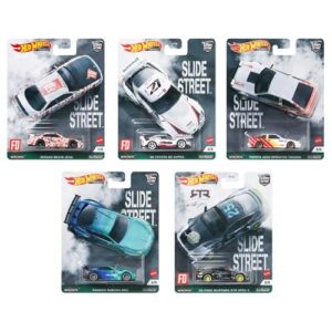 hot wheels premium car culture slide street slidewayz complete set of 5 diecast vehicles