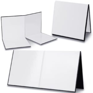 4 pcs folding blank game board, make your own game board, quad fold dry erase blank game board for school classroom diy game activities, 18 x 18 inches