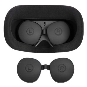 ytaland vr lens cover for oculus quest 2 dust proof cover for oculus quest 2 anti-dust silicone lens protector (black)