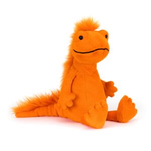 jellycat cruz crested newt stuffed animal, 13 inches | amphibian plush toy | classic children's gift