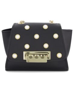 zac zac posen eartha mini chain crossbody bag-pearl lady, black