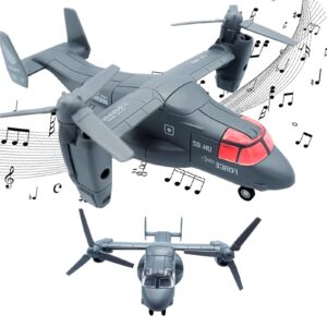 otonopi military helicopter toy marines force plane model alloy plane transport army aircraft fighter jet die-cast metal pull back airplanes with lights and sounds for kids or collection