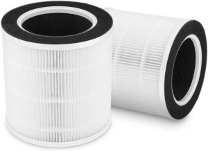 vk-6067b h13 true hepa replacement filters compatible with hokeki vk-6067b and vremi air purifier, 3-in-1 filtration system, 2 pack