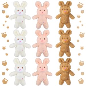 zomiboo 9 pcs 7.2 inch mini bunny stuffed animals stuffed bunny plush toys soft plush rabbit mini plush bunny for easter graduation birthday gifts wedding summer party decorations